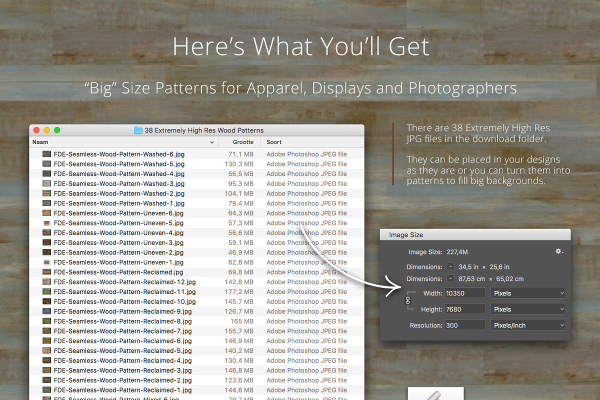 38 Extremely Hi-Res Wood Patterns, a Pattern Graphic by Fresh Design ...