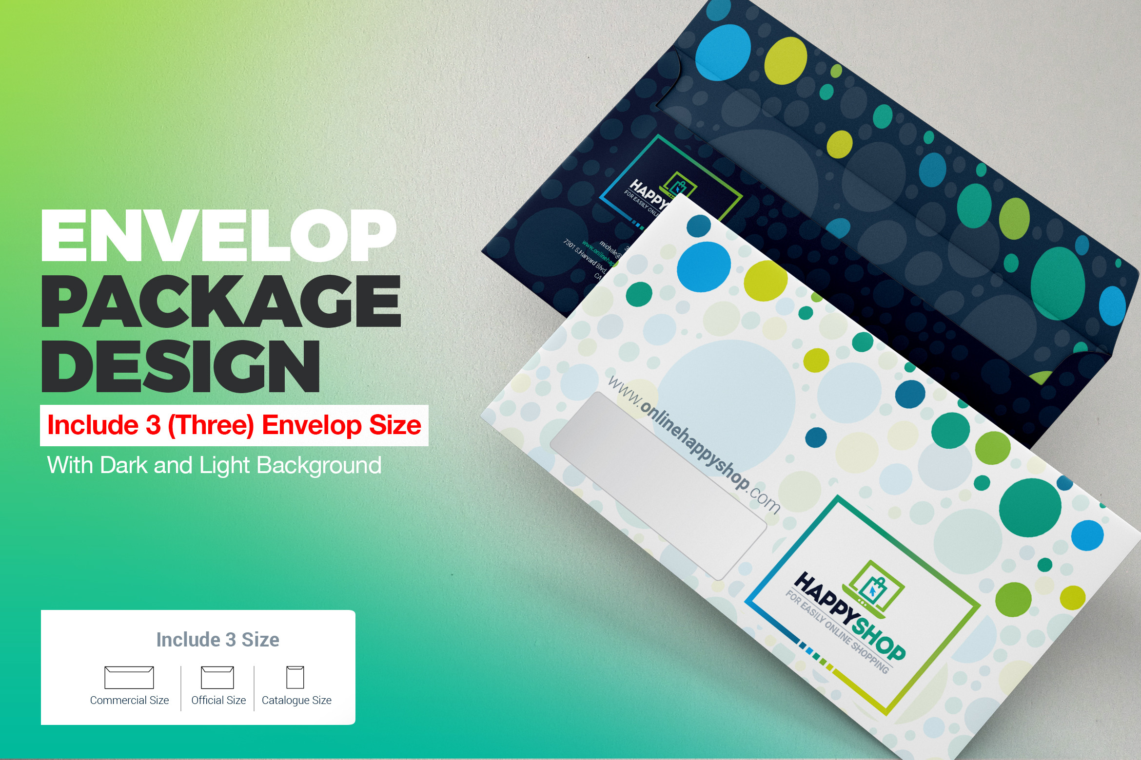 E-Commerce Shop Envelope Package, a Stationery Template by ContestDesign