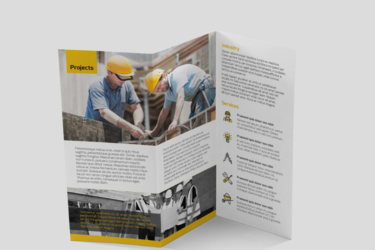 Construction Brochure Template, a Brochure Template by Vectogravic Design