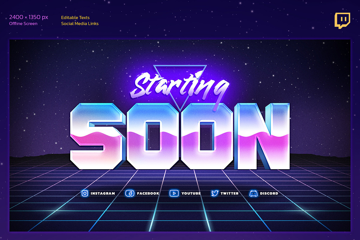 Twitch Gaming Kit, a Social Media Template by Andrew Skoch Design