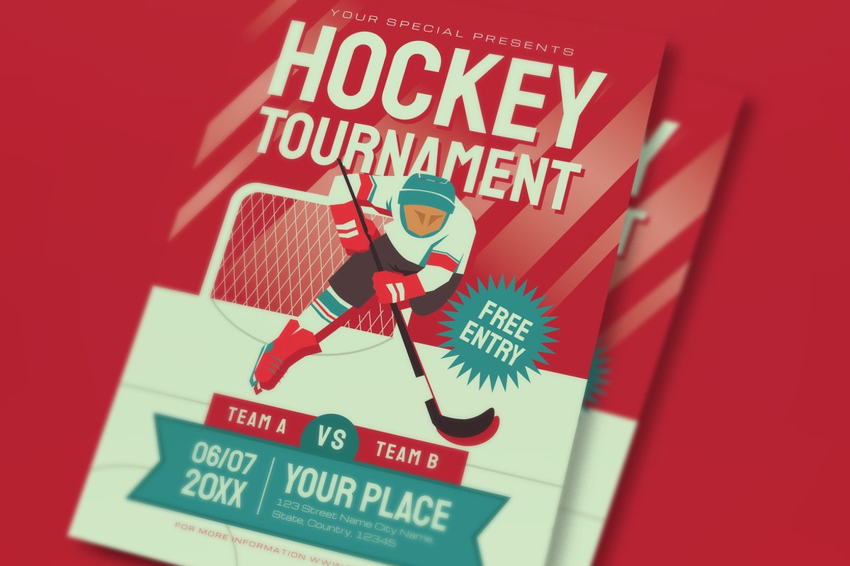 Hockey Flyer, a Flyer Template by graphicook