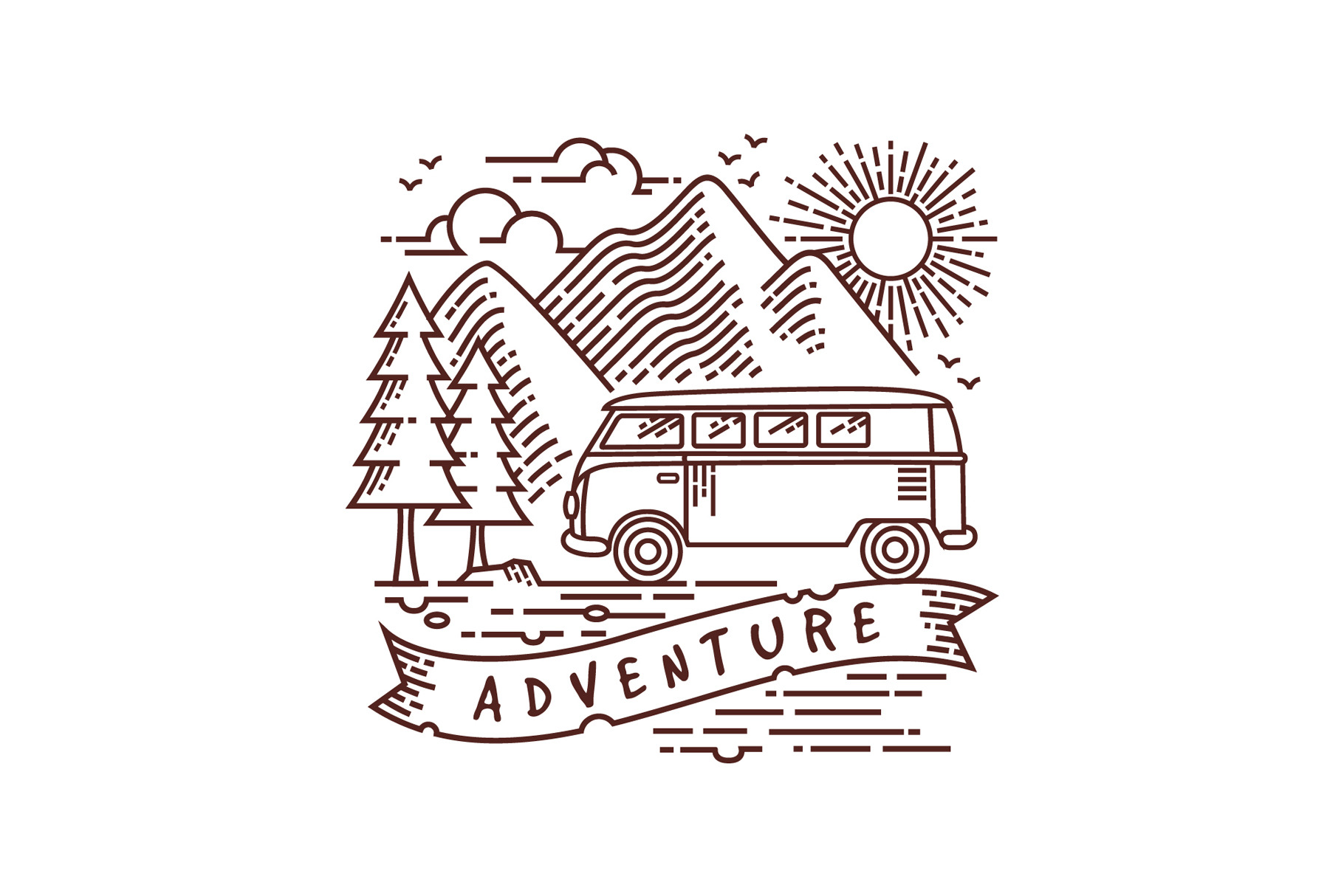 Adventure line illustration | Illustrations ~ Creative Market