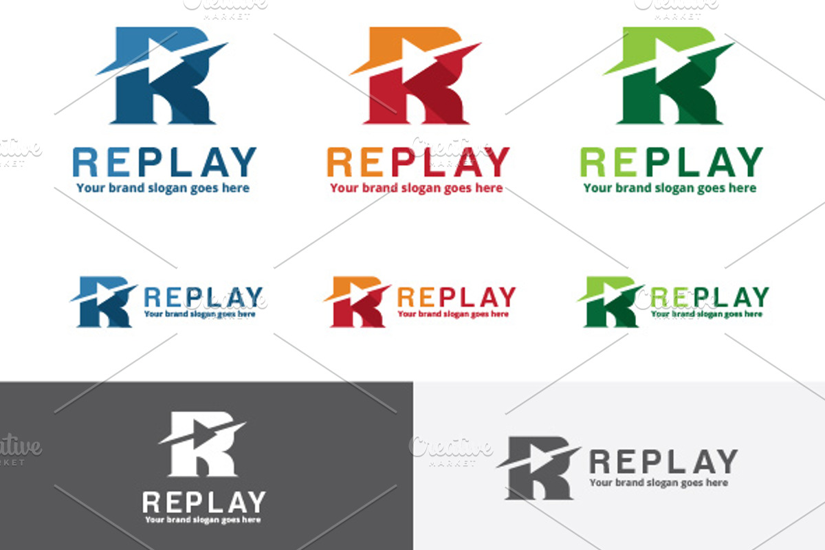 Replay Letter R Logo, a Branding & Logo Template by WheelieMonkey