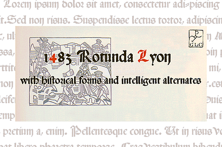 1456 GLC Gutenberg B42 PRO, a Blackletter Font by GLC Foundry