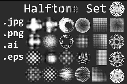 16 Halftone Shapes, an Object Graphic by Everything for 3$