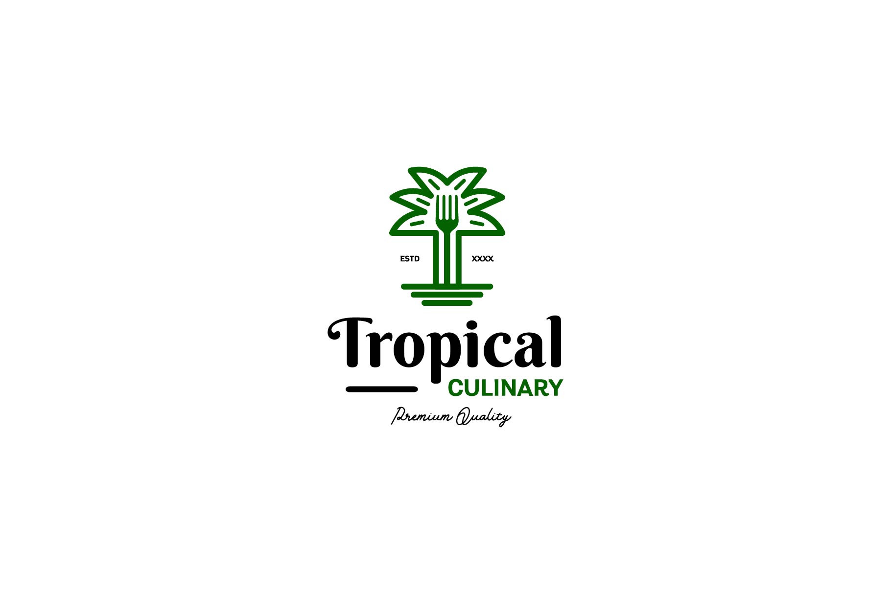 tropical food logo, a Branding & Logo Template by ZHR Creative