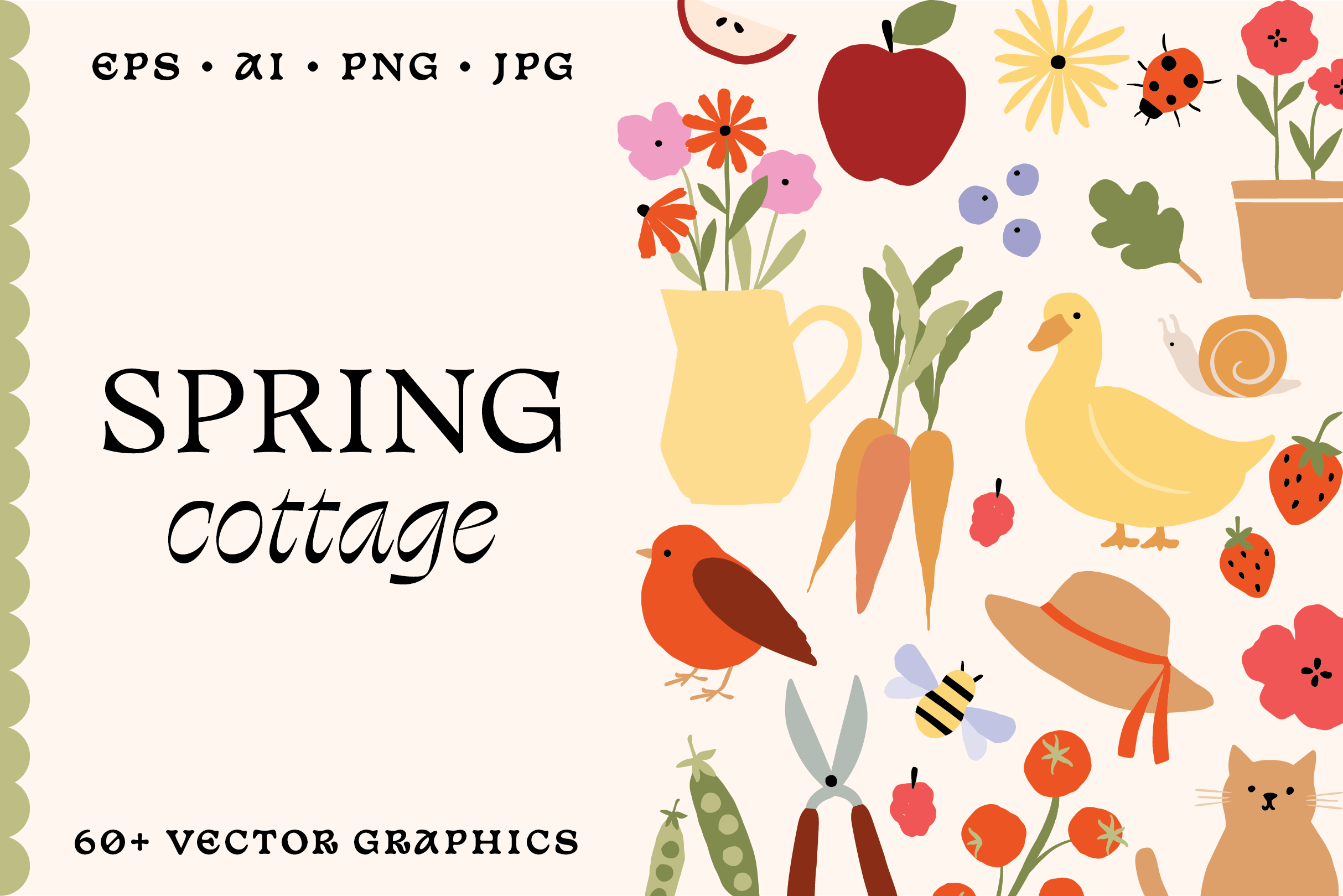 Spring Cottagecore Illustrations