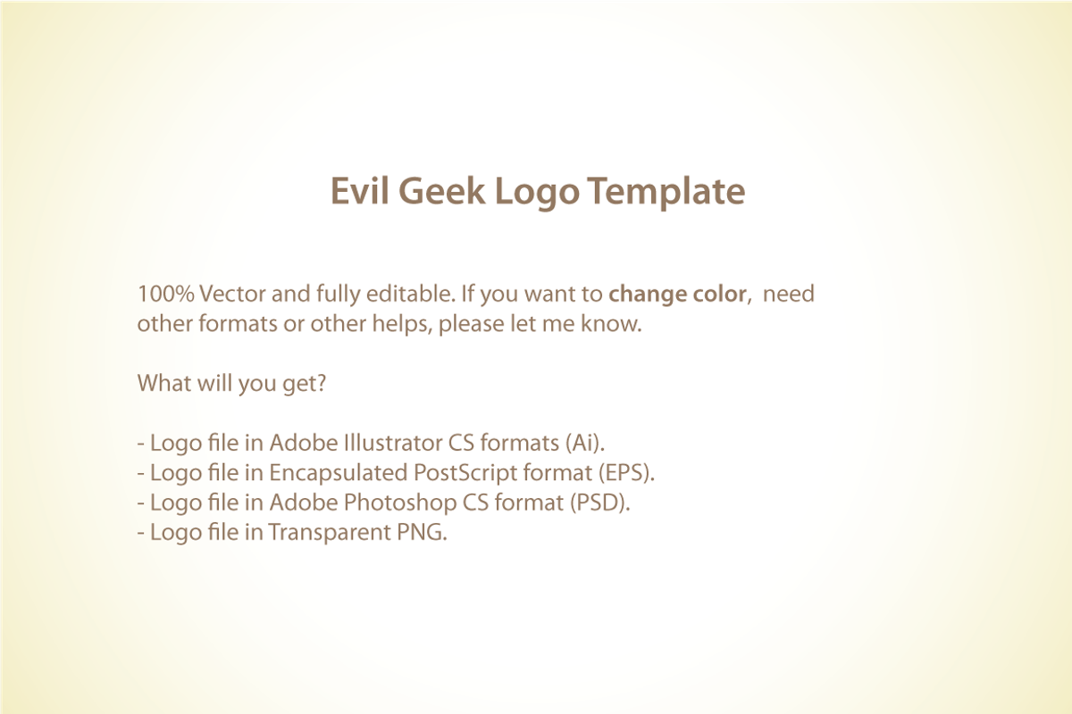 Evil Devil Geek Logo Template, a Branding & Logo Template by Heavtryq ...