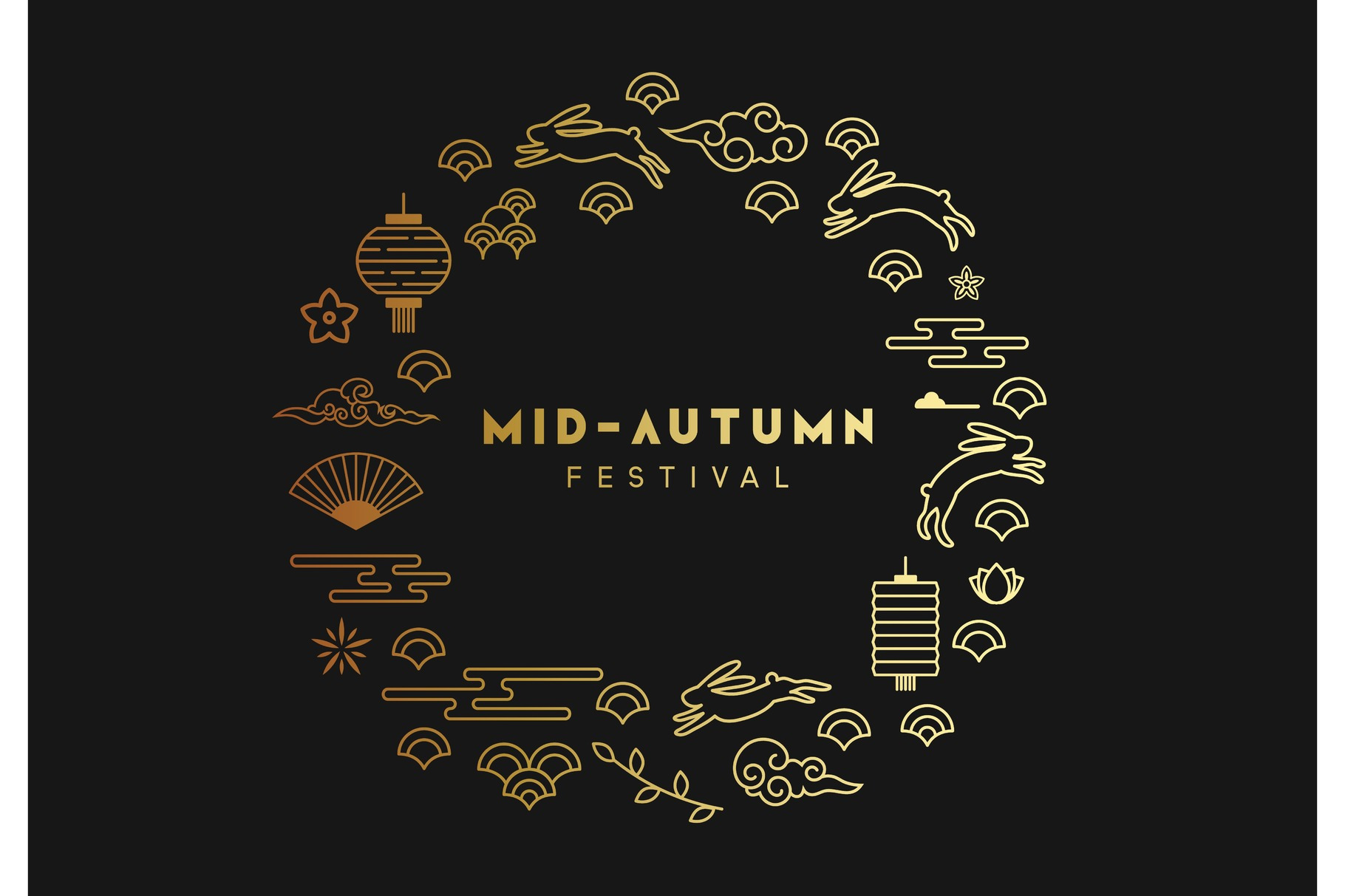 Mid-Autumn Festival., a Background Graphic by Modern vector