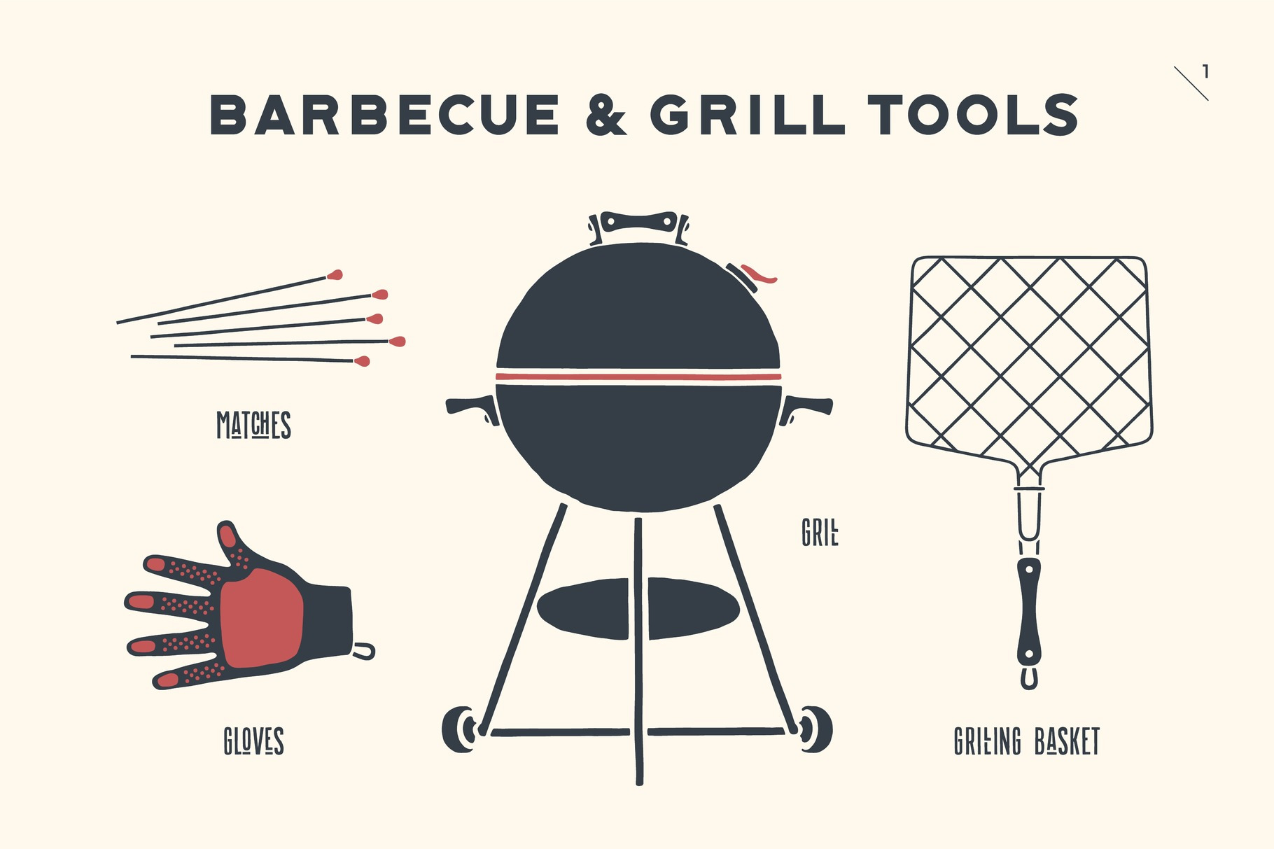 Barbecue and grill tools | Food Illustrations ~ Creative Market