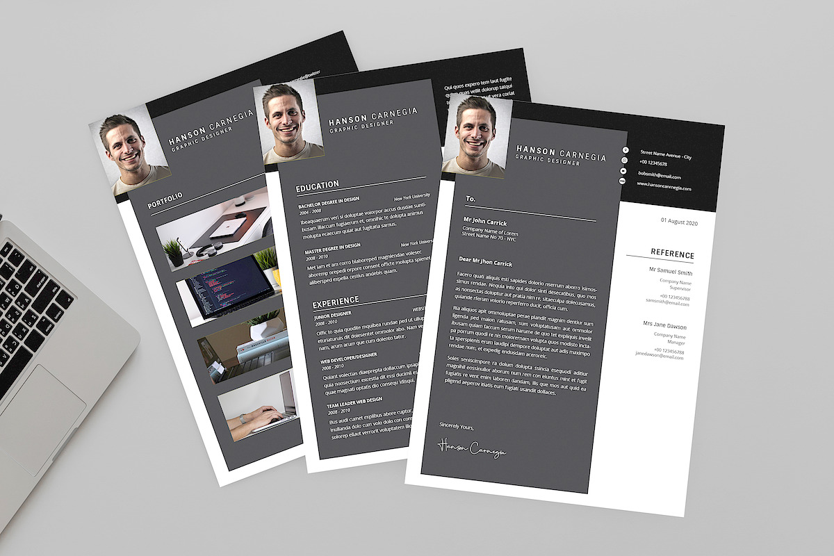 Hanson Resume Designer, a Resume Template by AQR Studio | Creative Market