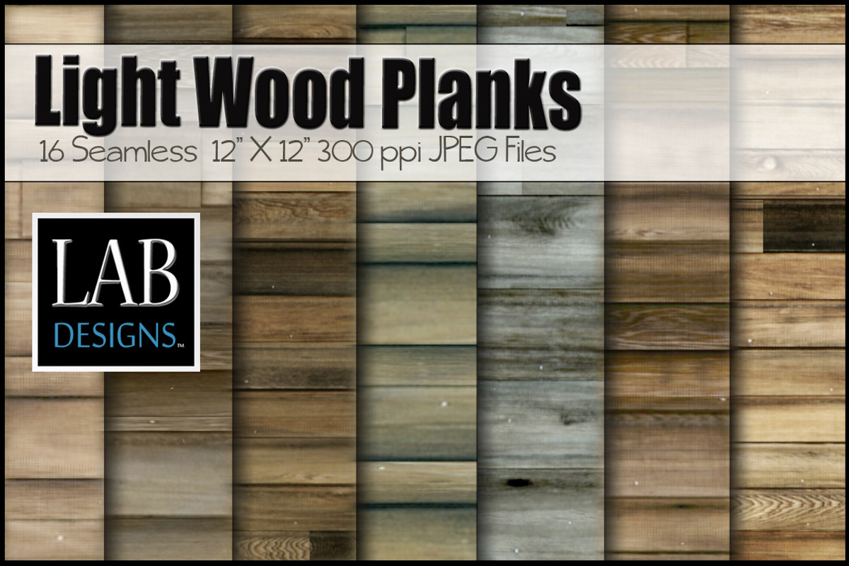 16 Light Wood Plank Textures, a Texture Graphic by Lab Designs