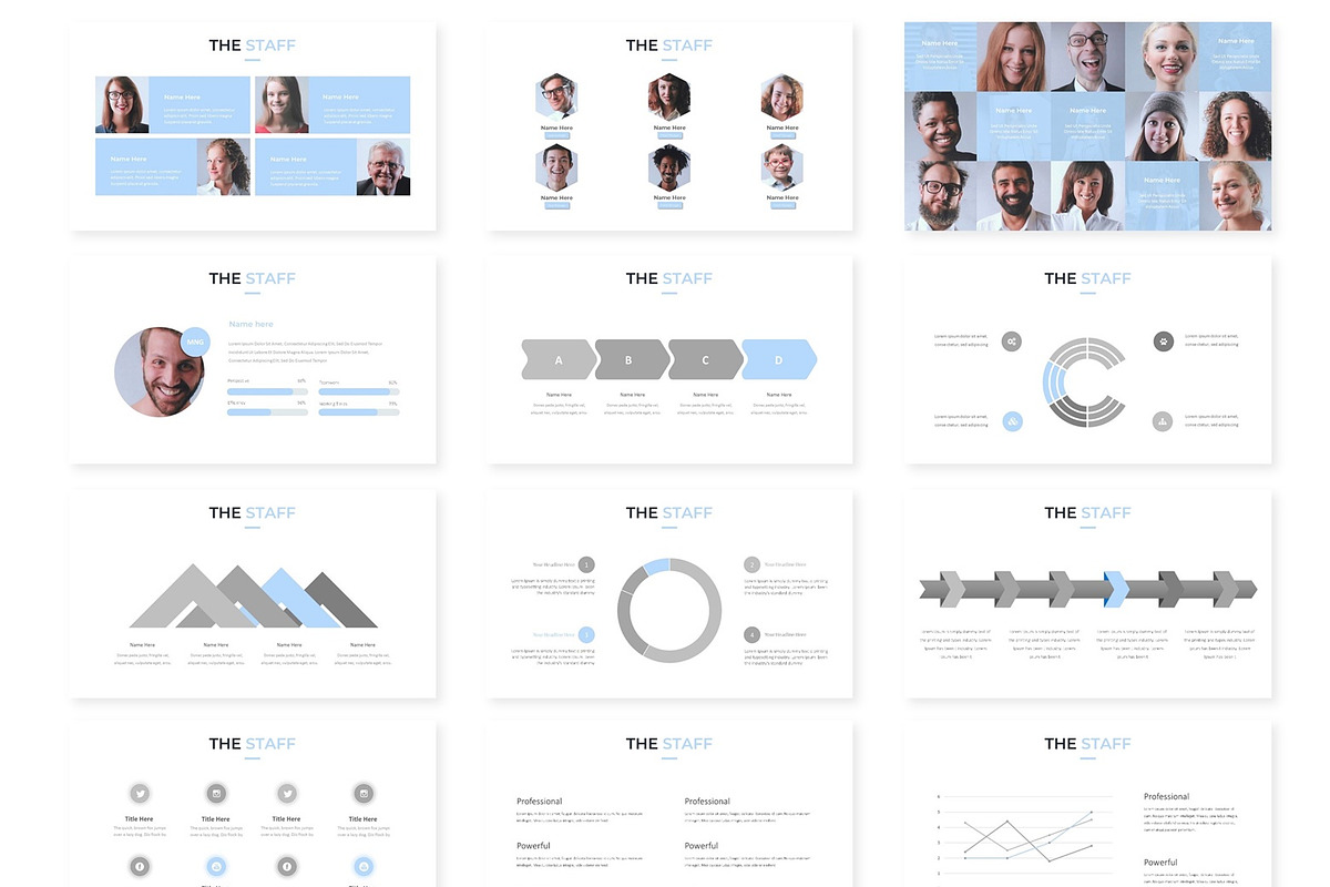 The Staff - Powerpoint Template, a Presentation Template by AQR Studio