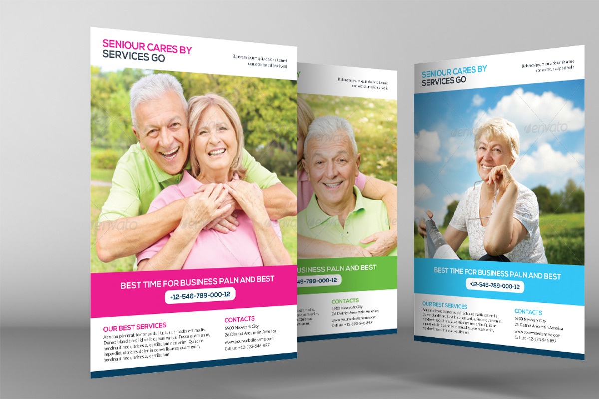 Elderly Care Flyer Template, a Flyer Template by graphicforest