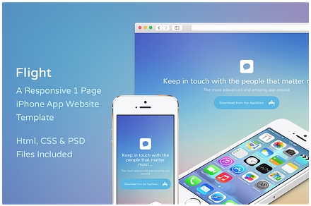 Simple iPhone App Website Template, an App Template by Jamie Peak