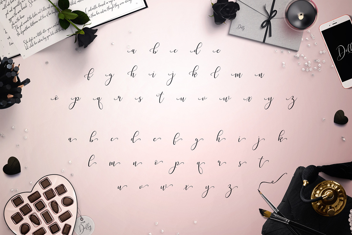 Dolly Script, a Script Font by Font Bundles