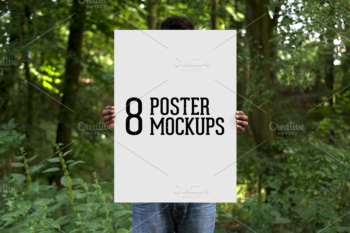 8 Poster Mockups, a Product Mockup by Gabor Monori