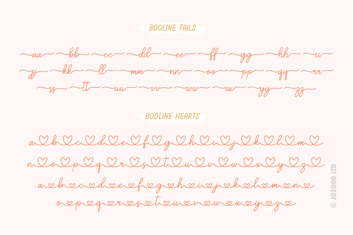 Booline Morning - Monoline Font Duo, a Script Font by Jozoor