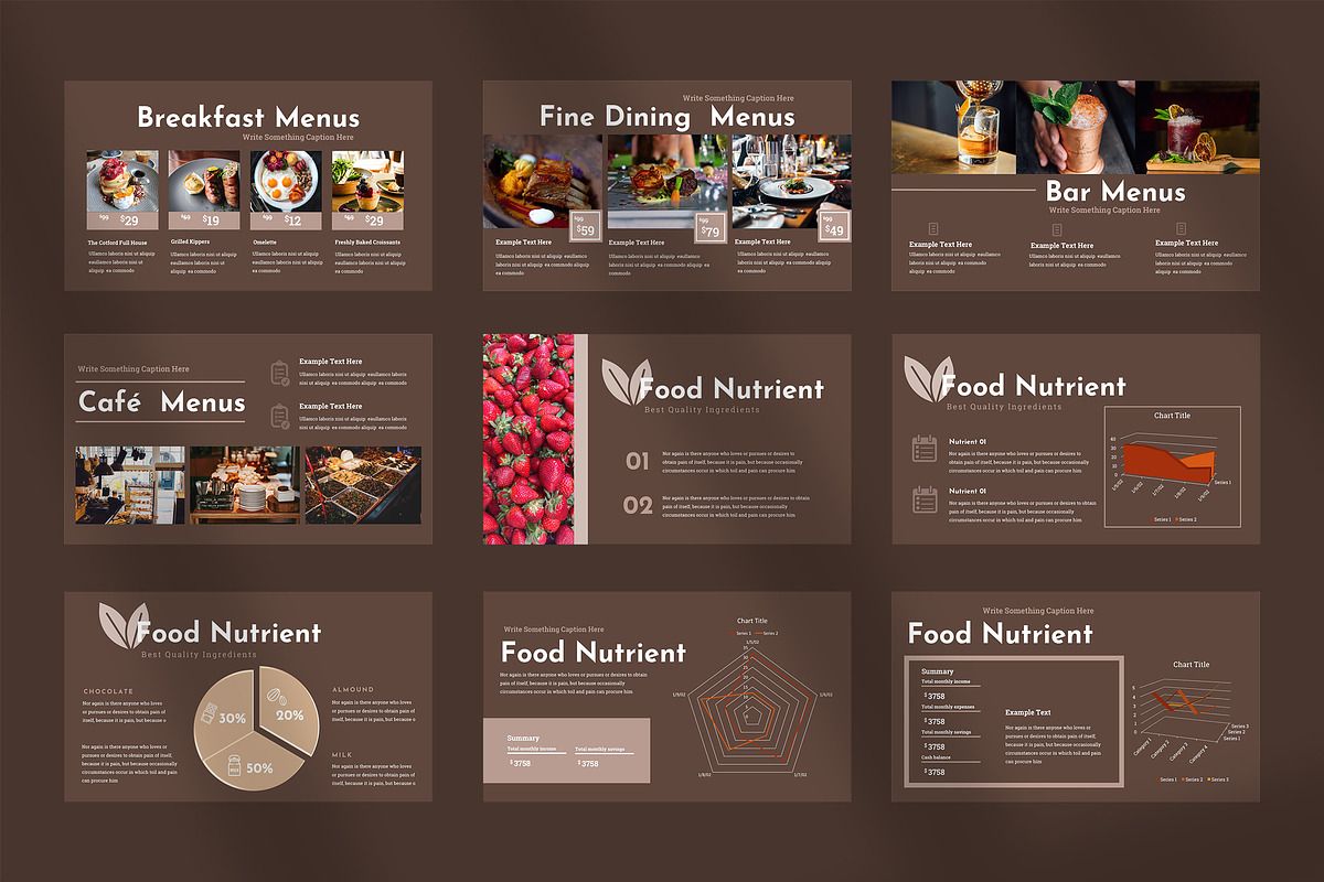Desserts - Restaurant Powerpoint, a Presentation Template by TMint Creative