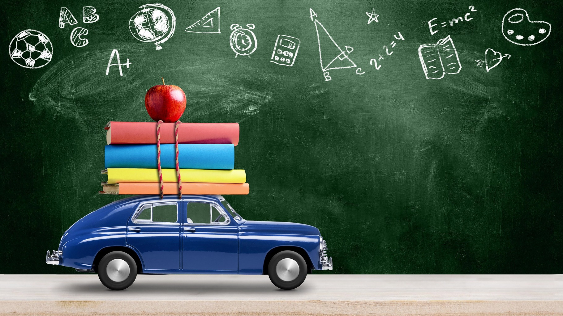 Back to school car animation featuring school, car, and blackboard, a ...