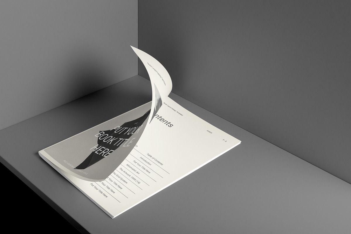 Book Title Layout Design Template, a Magazine Template by DesignCrest