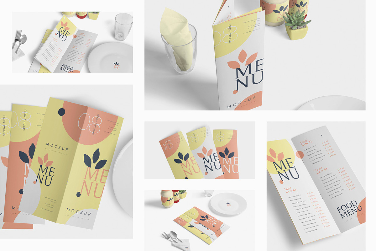 Food Menu Book Mockups, a Packaging Mockup by GfxFoundry