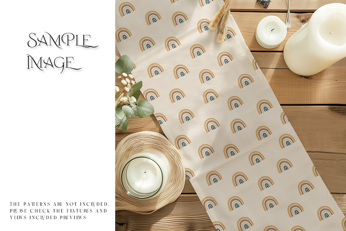 Table Runner with Smart Objects, a Household Mockup by mock-ups