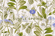 Subtle Spring Floral Print, a Wallpaper Graphic by MalyskaStudio ...