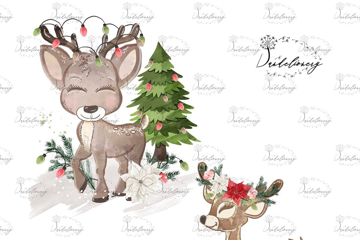 Christmas Deer design, an Illustration by designloverstudio