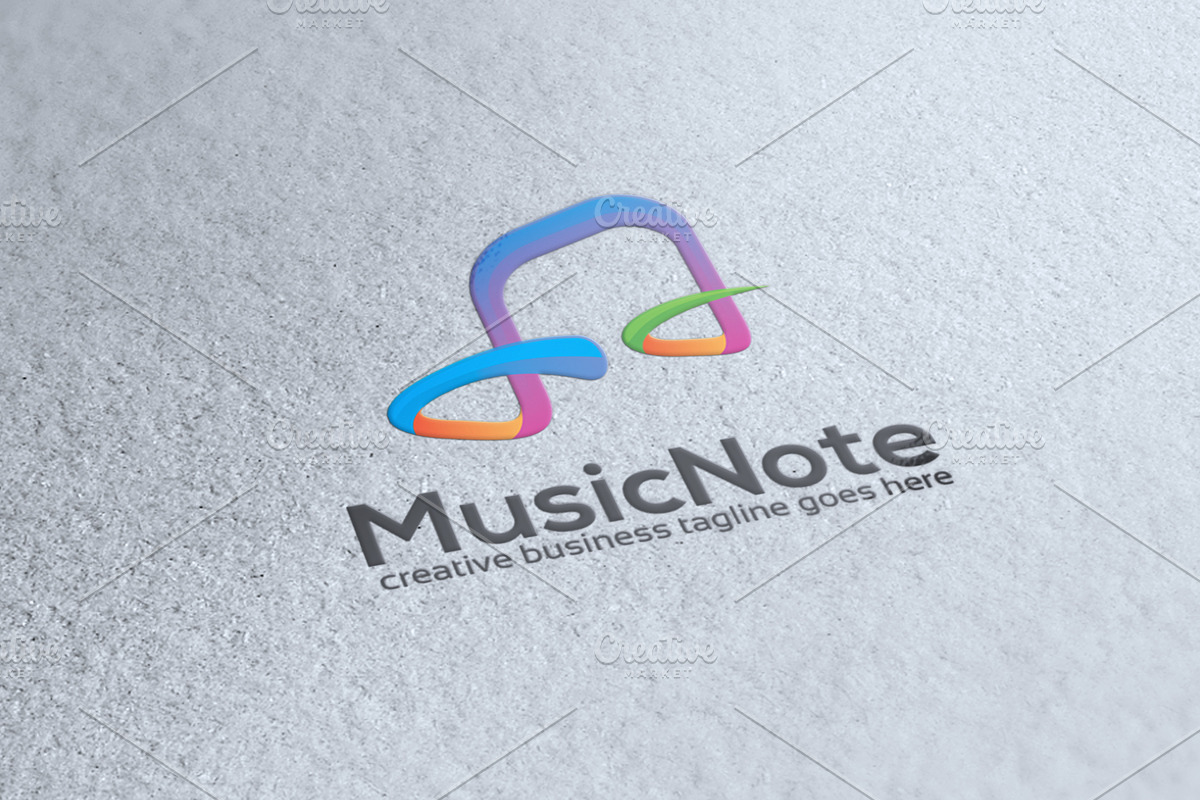 Music Note Logo, a Branding & Logo Template by Slim Studio