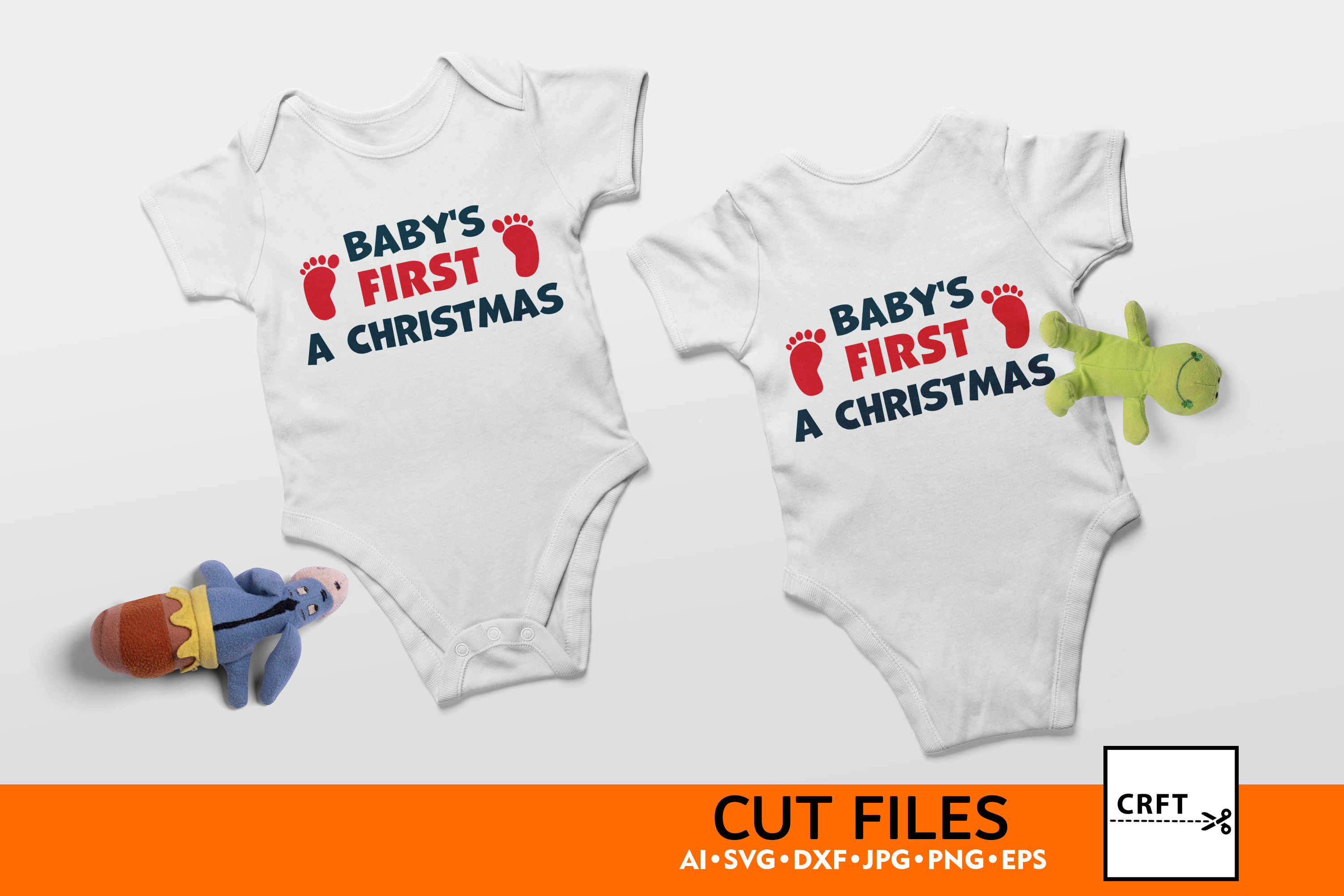 Baby's First a Christmas SVG Files, a Templates & Theme by LaserCutano