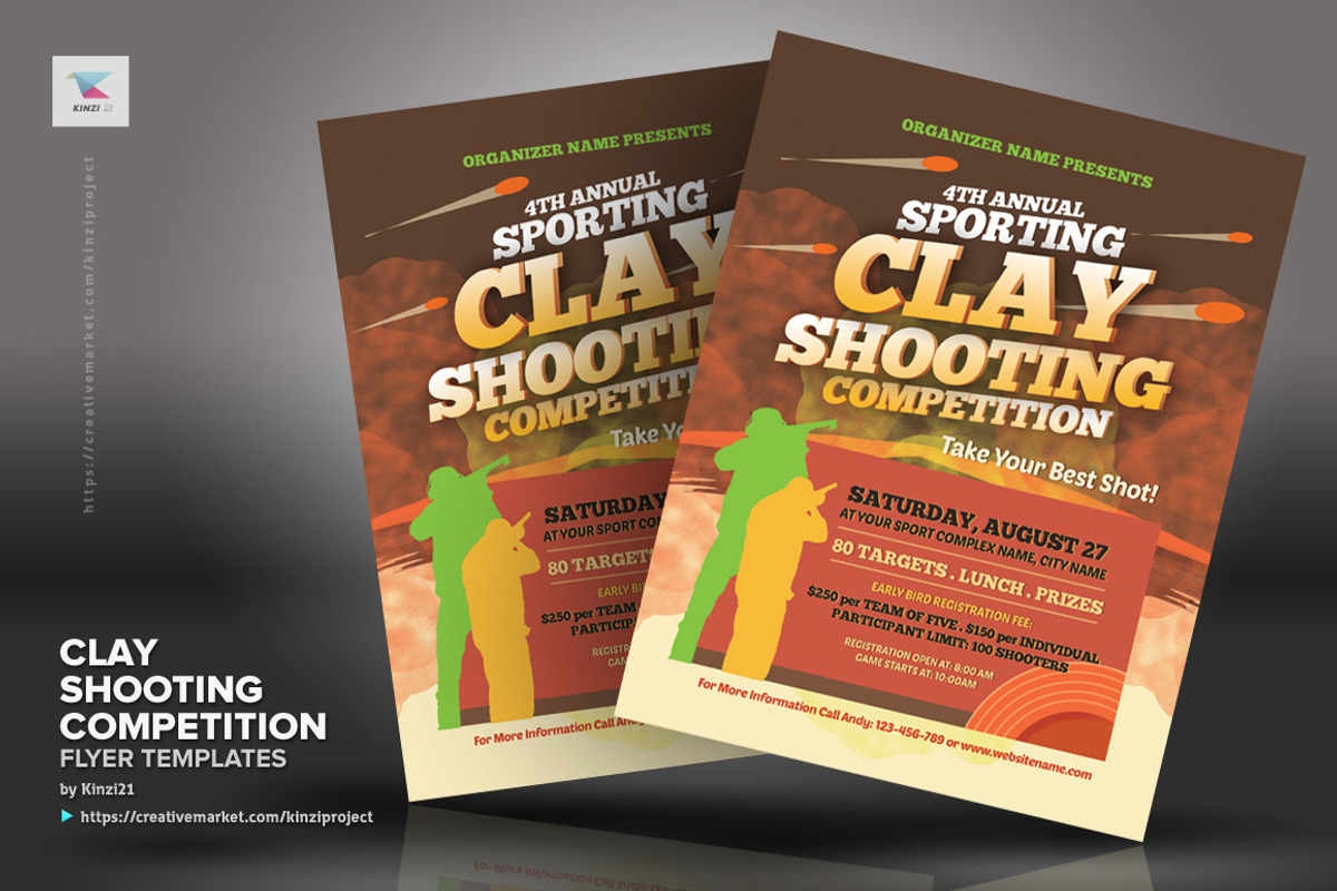 Clay Shooting Competition Flyers, a Flyer Template by kinzi21