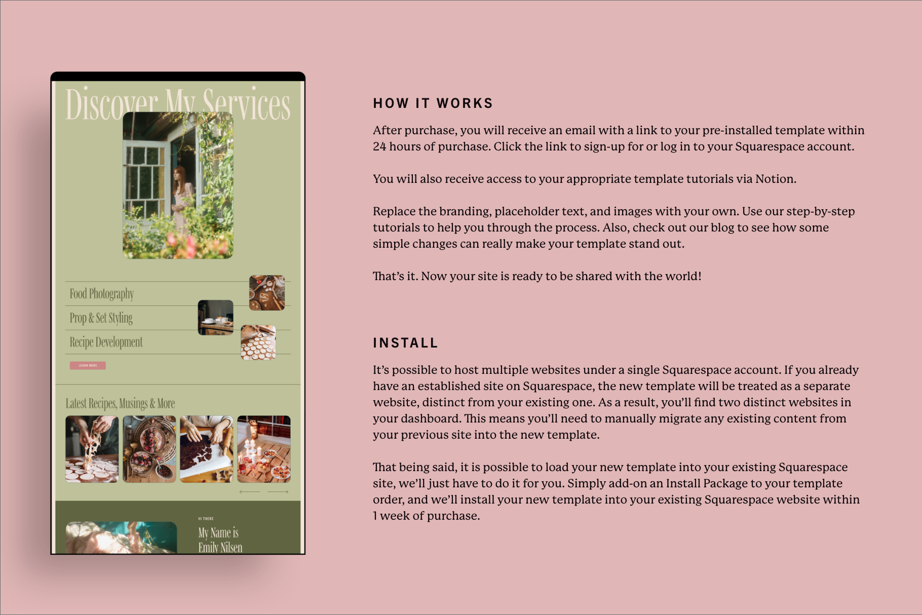 Taurus Squarespace Template | Creative Market