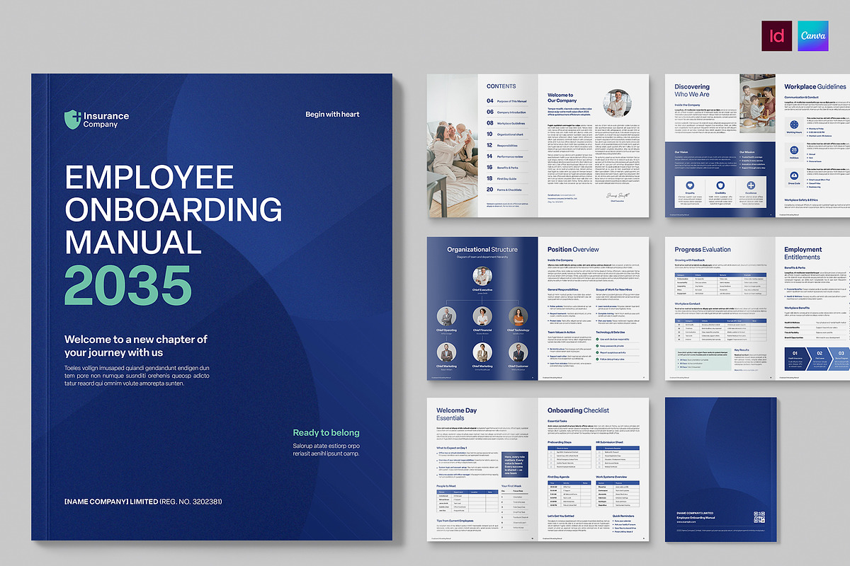 Employee Onboarding Manual Template, a Brochure Template by BrandPacks