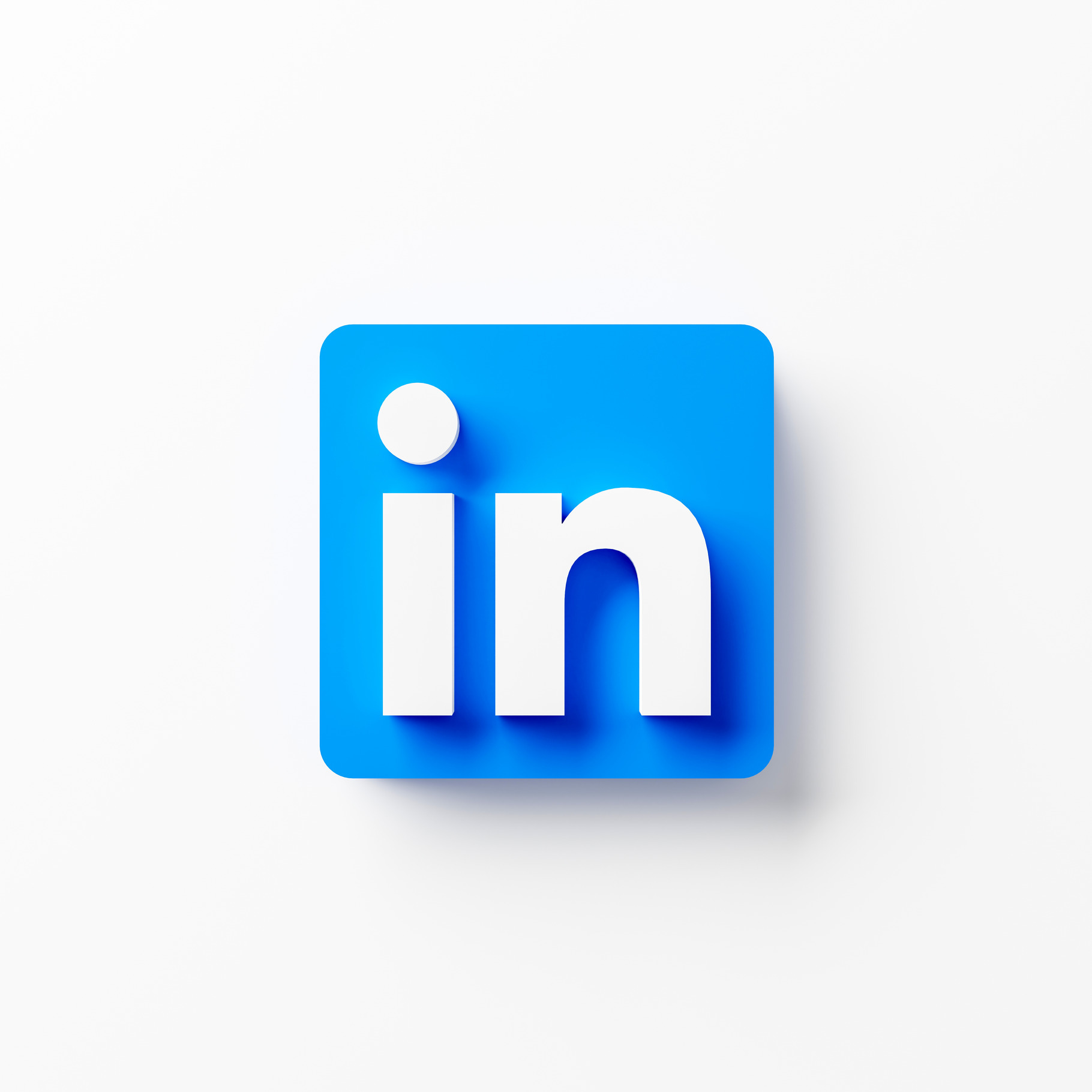 Chonburi, Thailand - JUN 03 , 2021: A close up LinkedIn logo ico, a ...