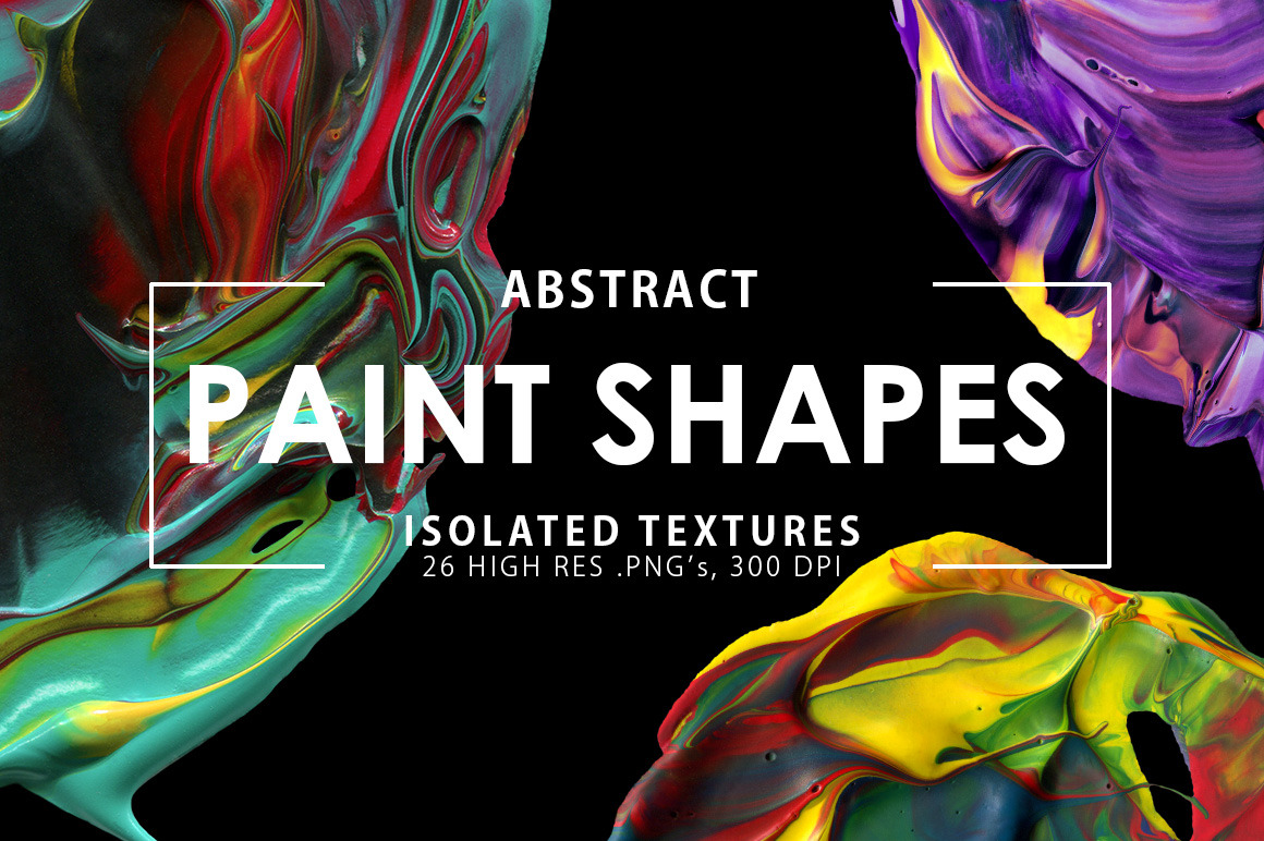 Abstract Paint Shapes, a Texture Graphic by ArtistMef