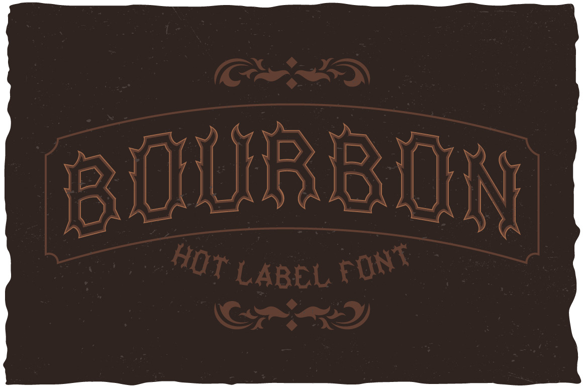Bourbon Vintage Label Typeface | Symbol Fonts ~ Creative Market