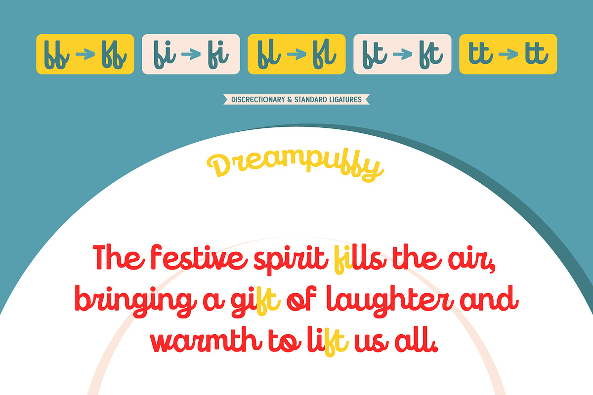 Dreampuffy – Display Cursive Font, a Sans Serif Font by Huge Dream Studio