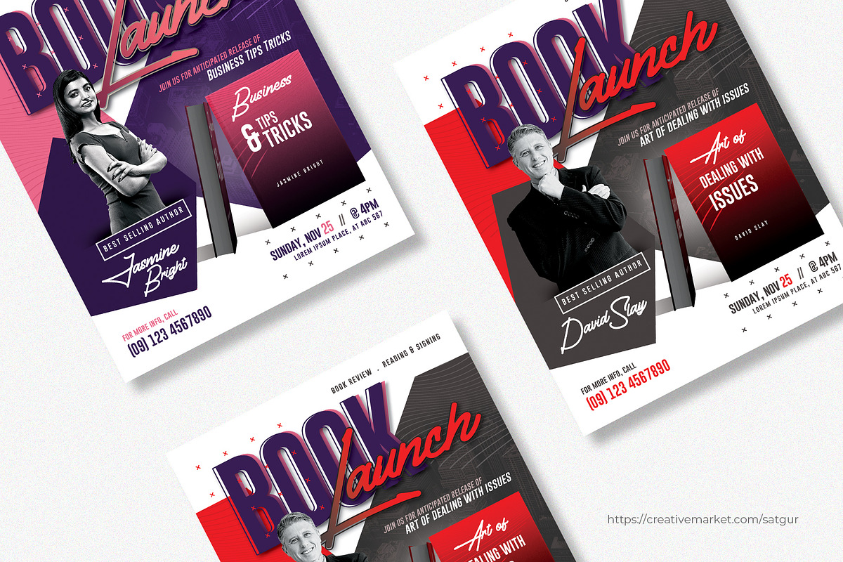 Book Launch Flyer Template