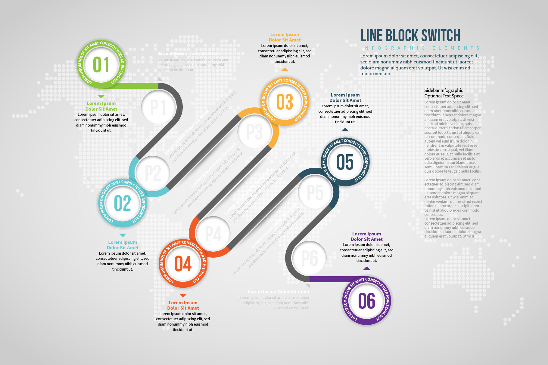 Line Block Switch Infographic, a Templates & Theme by h.utomo