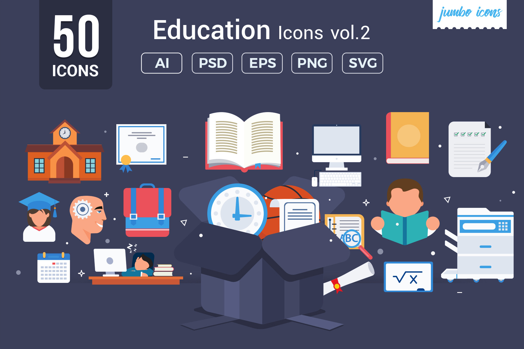 Education Vector Icons V2, a Duotone Icon by Jumbo Icons
