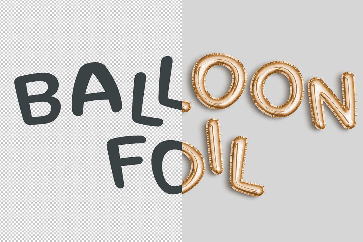 Foil Balloon Photoshop Effect, a Layer Style Add-On by Medialoot