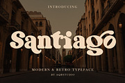 Santiago - Retro Typeface Font, a Serif Font by AQR Studio