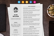Resume / CV - Walker, a Resume Template by 3Angle | Creative Market