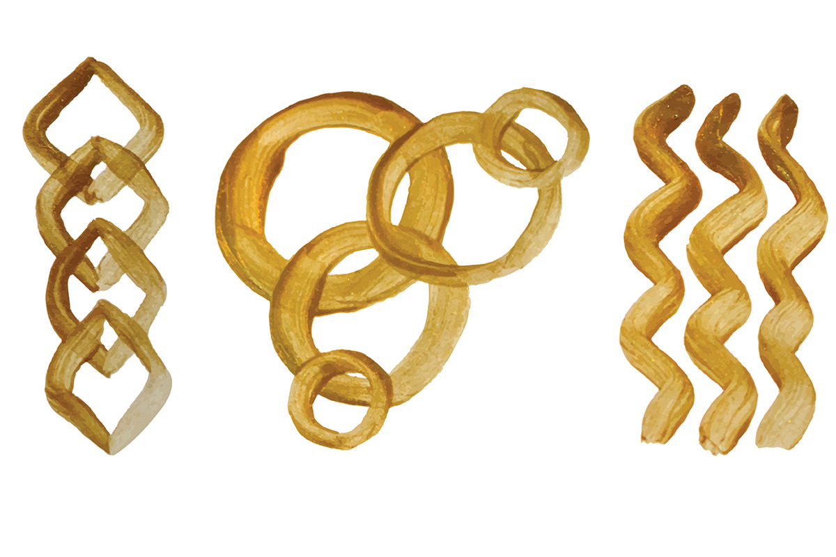 Vector strokes, gold, a Pattern Graphic by risovanya
