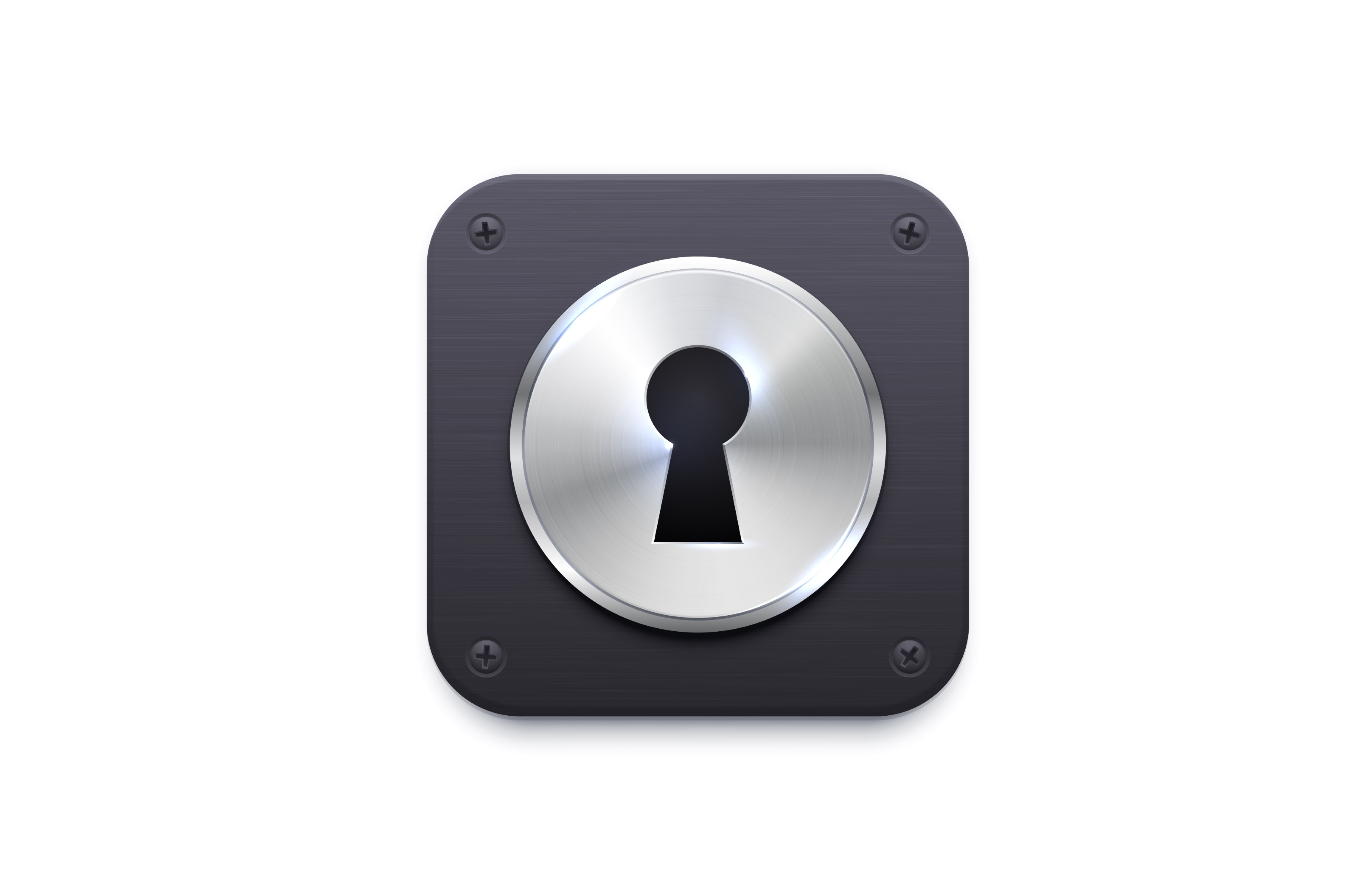 Lock with keyhole app icon, a Technology Illustration by Vector Tradition