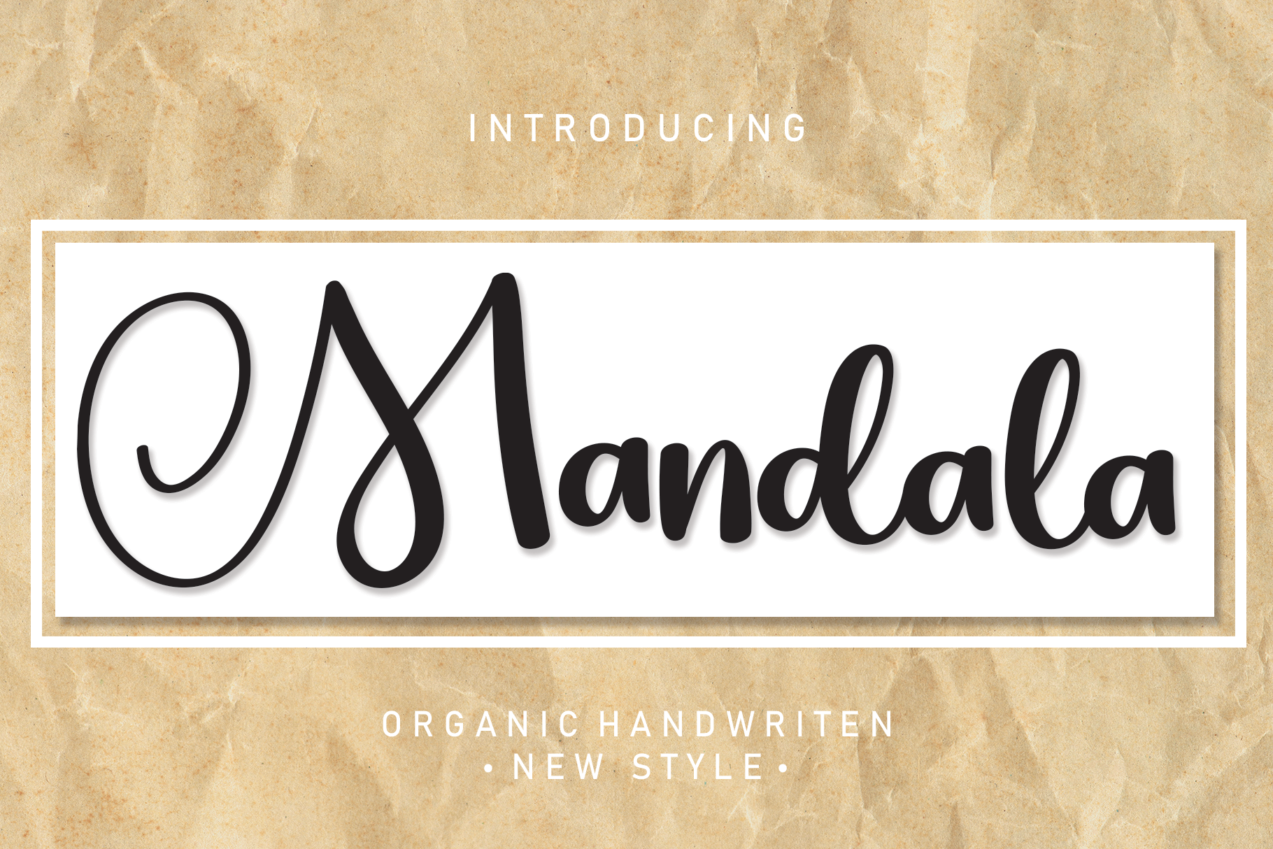 Mandala | Script Font, a Script Font by Scratchones