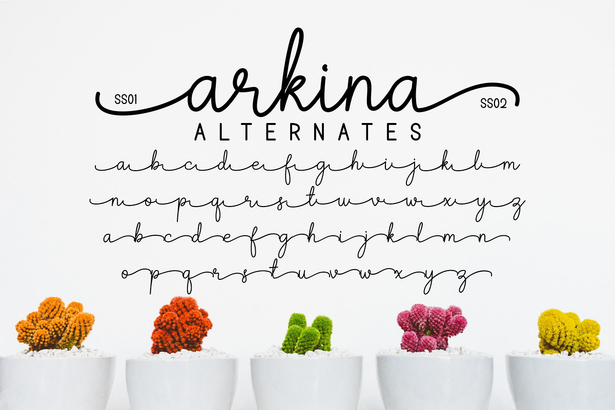 Arkina - Font Duo, a Script Font by Sibelumpagi Studio
