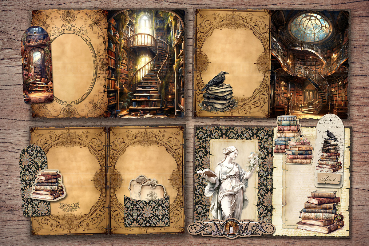 Secret Library Scrapbook Kit