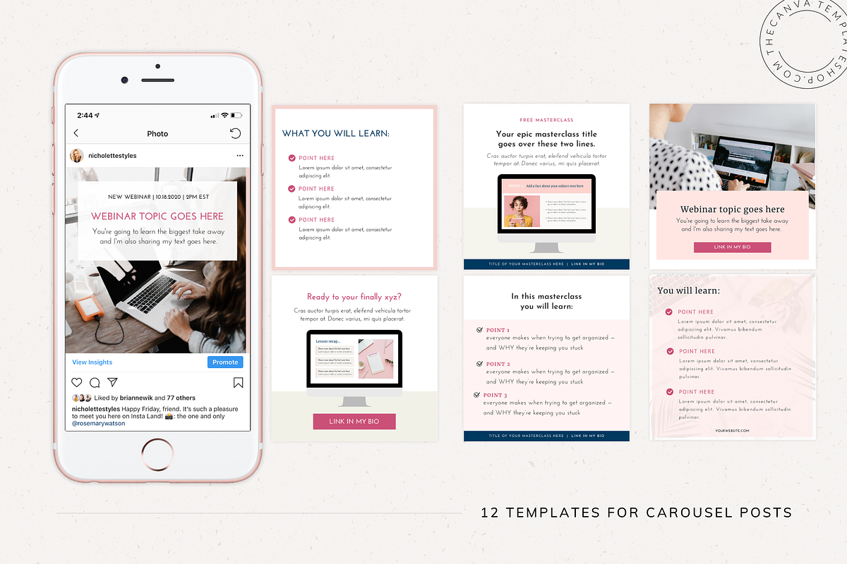 Alyssa IG Squares Canva Templates, a Social Media Template by The Canva ...
